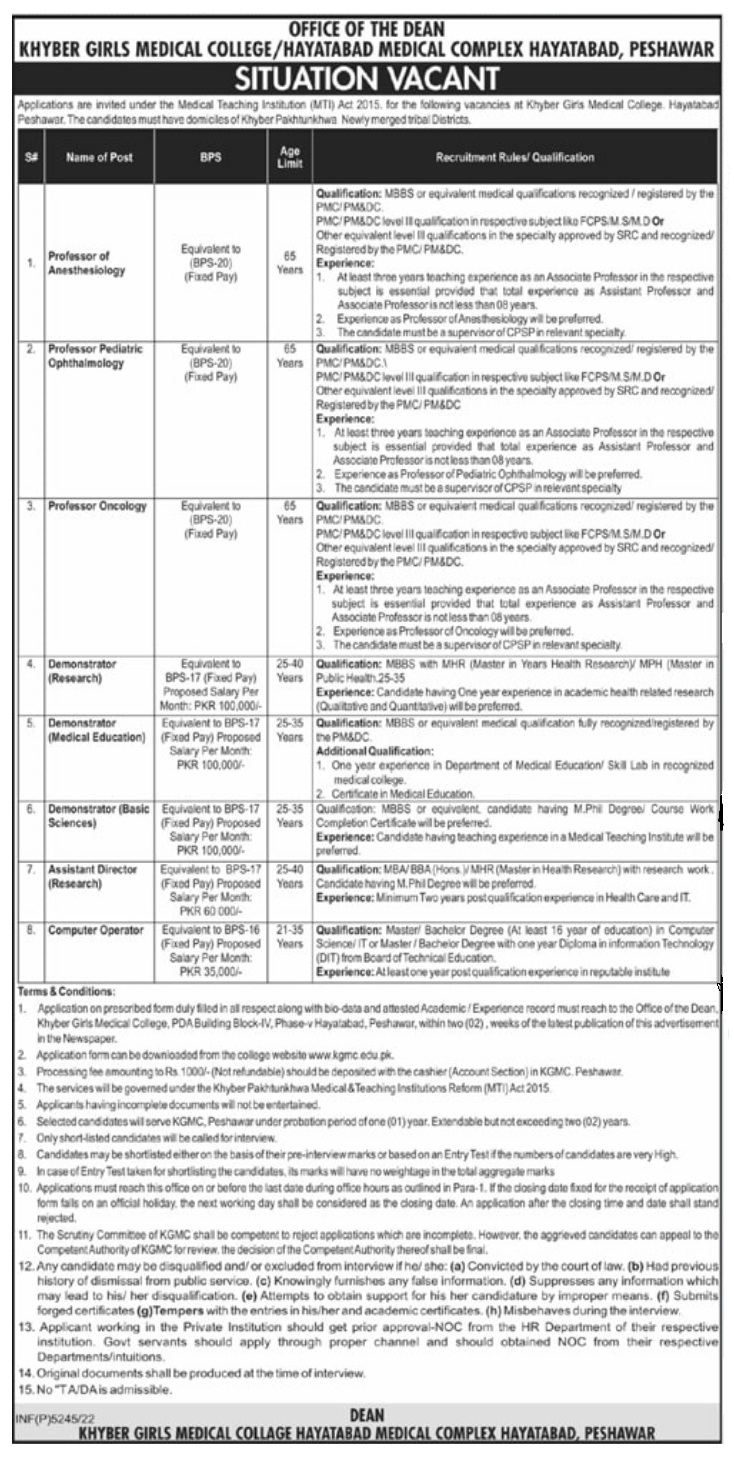 KGMC Jobs 2022 Advertisement @Paper PK – New Latest Free Job Alert